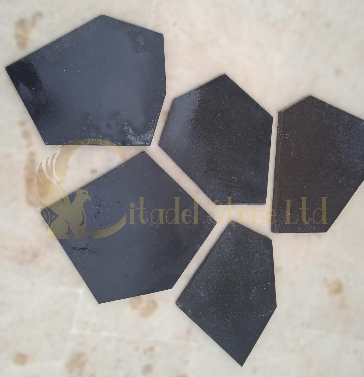 Black Basalt Hexagon Pavers Supplier In Arizona | Citadel Stone